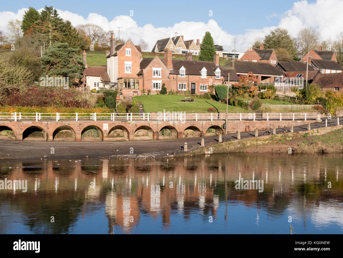 Upper Arley on the banks of the River Severn, Worcestershire, England ...