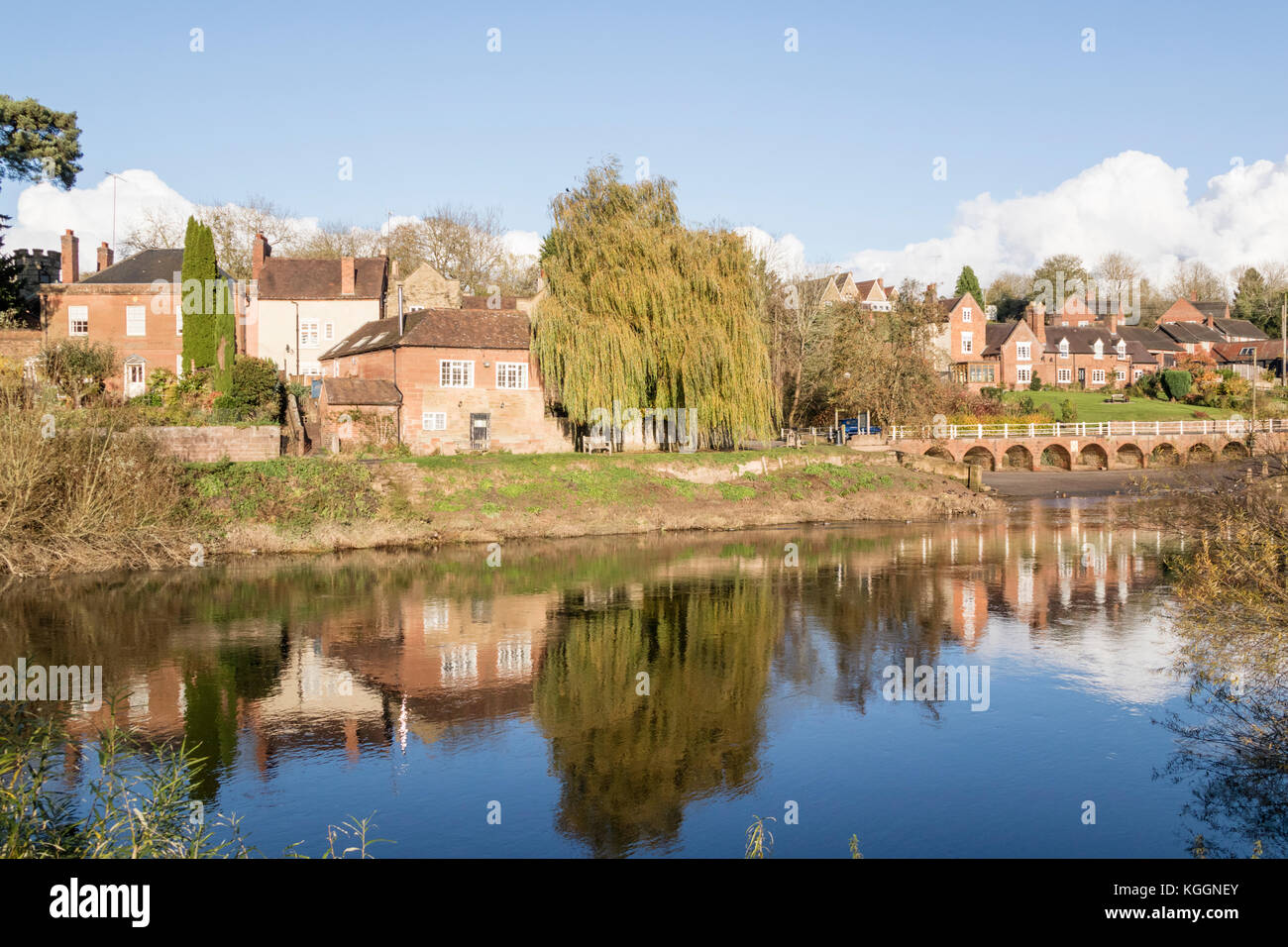 Upper Arley on the banks of the River Severn, Worcestershire, England ...