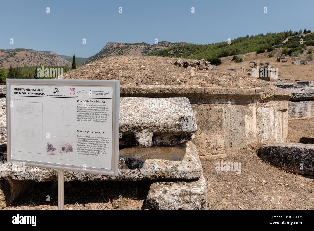 Tumulus at Hierapolis northern necropolis in Pamukkale, Turkey. UNESCO ...