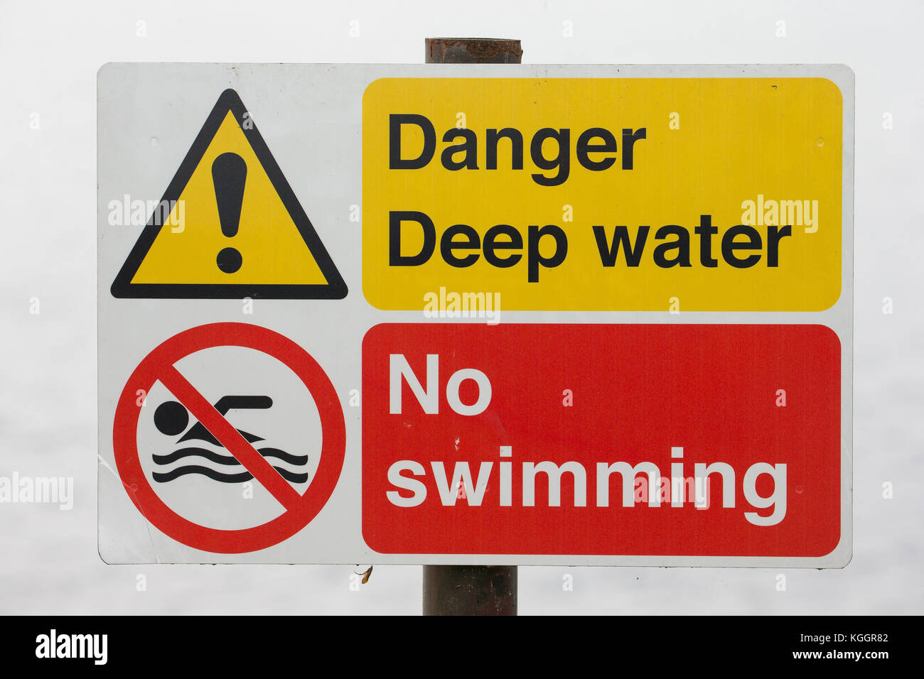Danger deep water no swimming sign hi-res stock photography and images ...