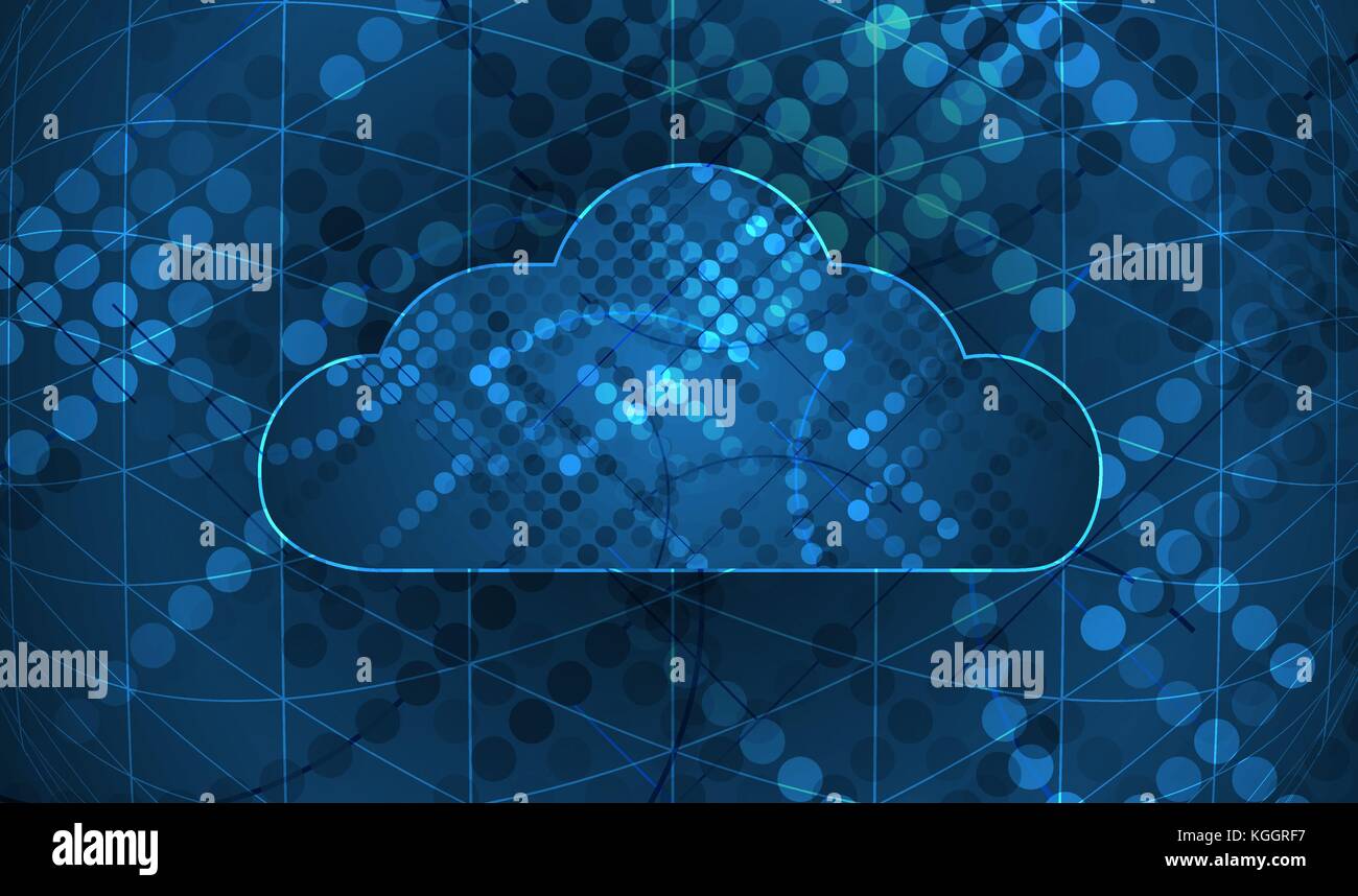 Modern cloud technology. Integrated digital web concept background ...