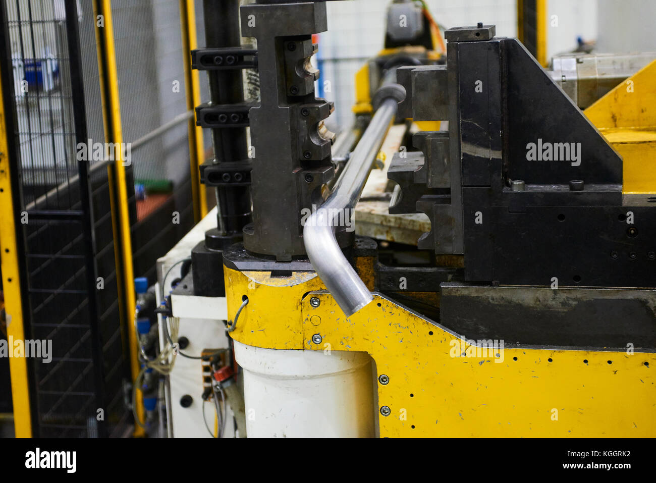 Robot bending pipe in modern factory Stock Photo - Alamy