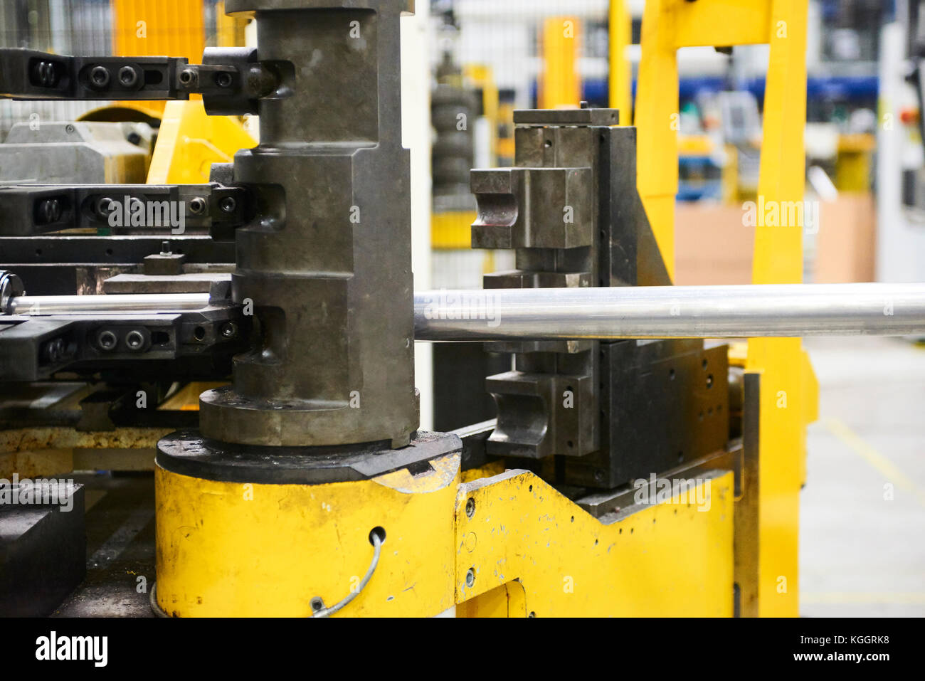 Robot bending pipe in modern factory Stock Photo - Alamy