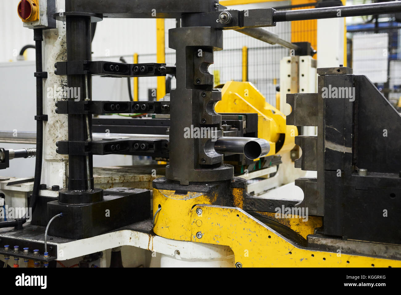 Robot bending pipe in modern factory Stock Photo - Alamy