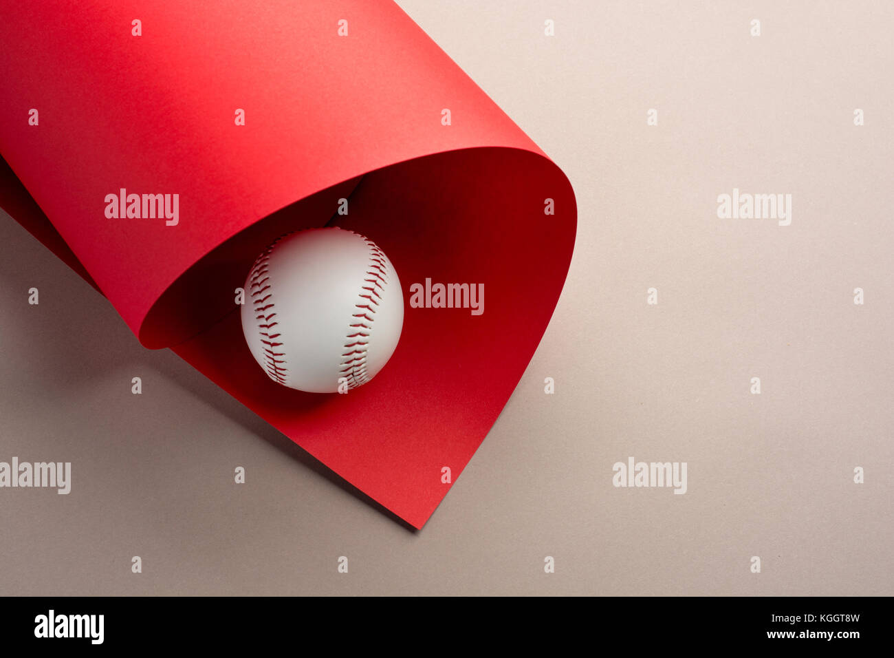 Baseball ball on grey and red background with copy space Stock Photo ...