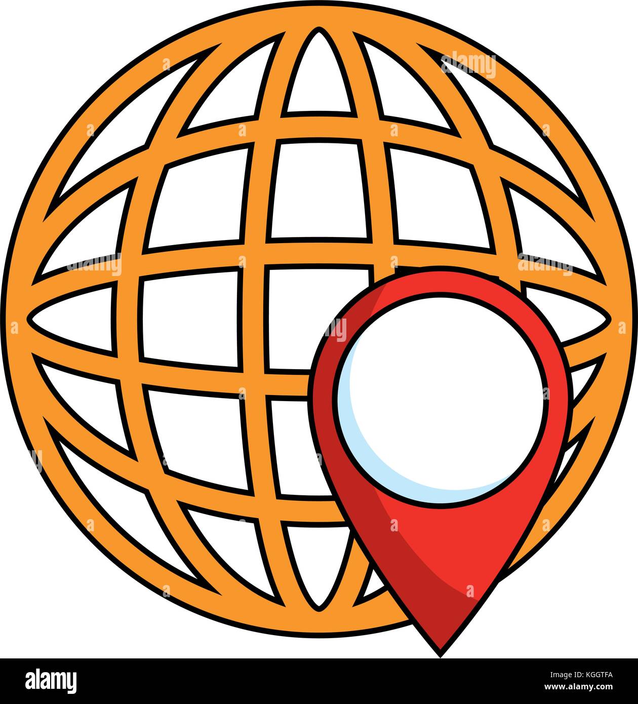 world planet earth with pin pointer Stock Vector Image & Art - Alamy