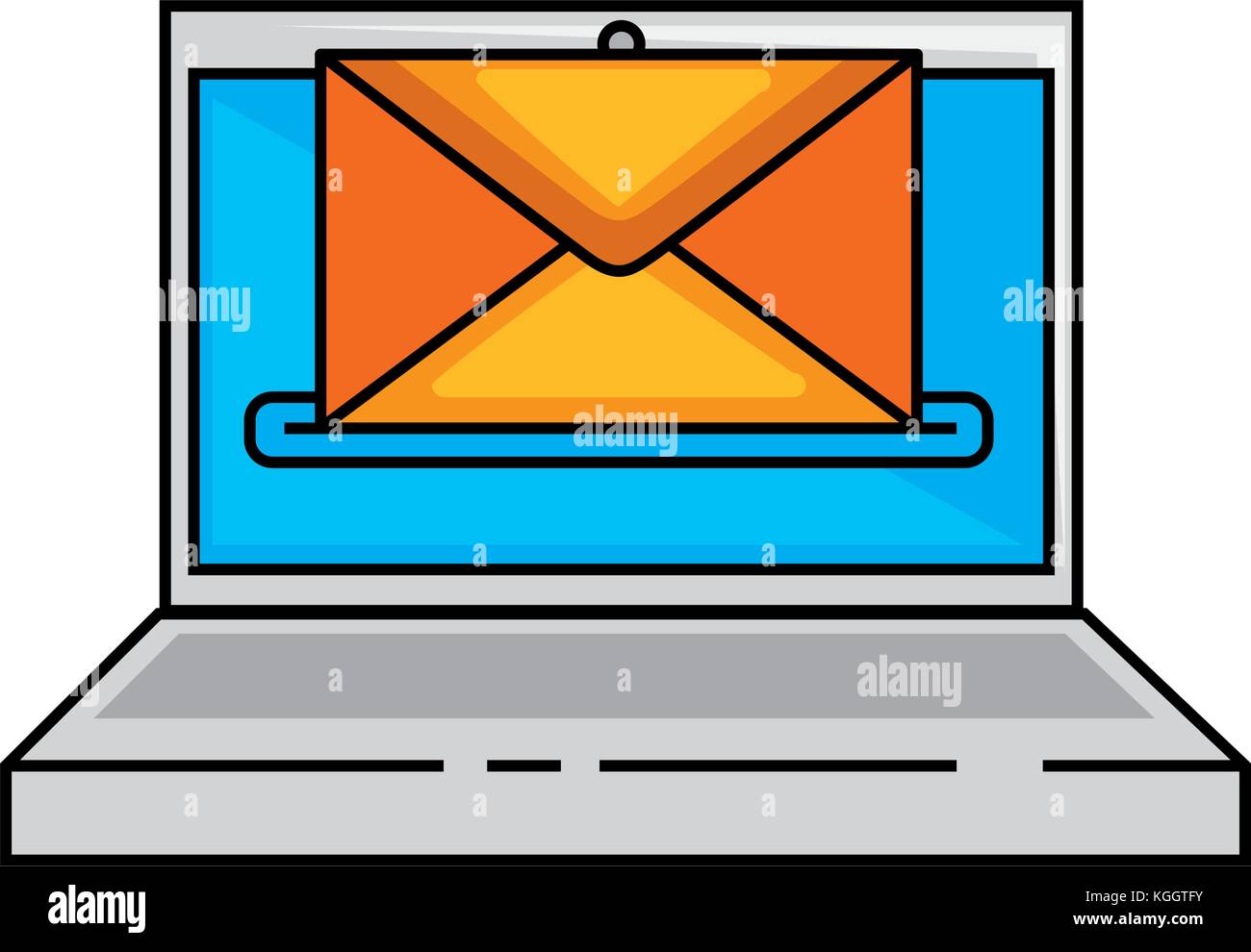 laptop computer with envelope Stock Vector Image & Art - Alamy