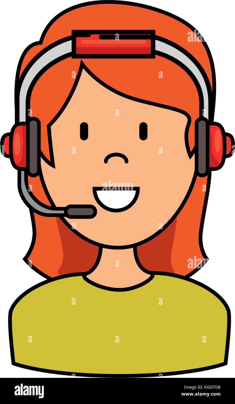 female call center agent Stock Vector Image & Art - Alamy