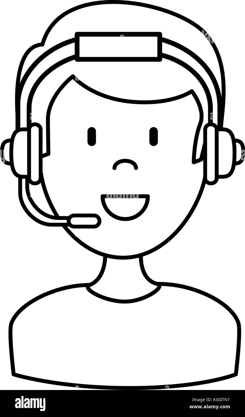 male call center agent Stock Vector Image & Art - Alamy