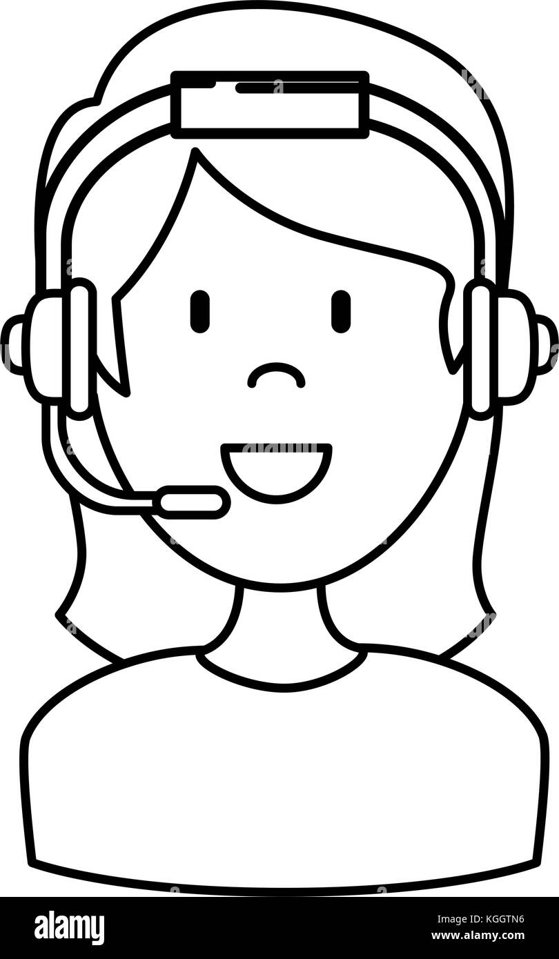 female call center agent Stock Vector Image & Art - Alamy