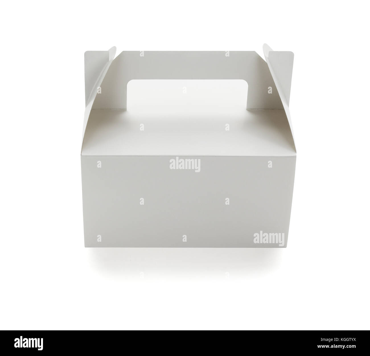 Takeaway Paper Cake Box on White Background Stock Photo - Alamy