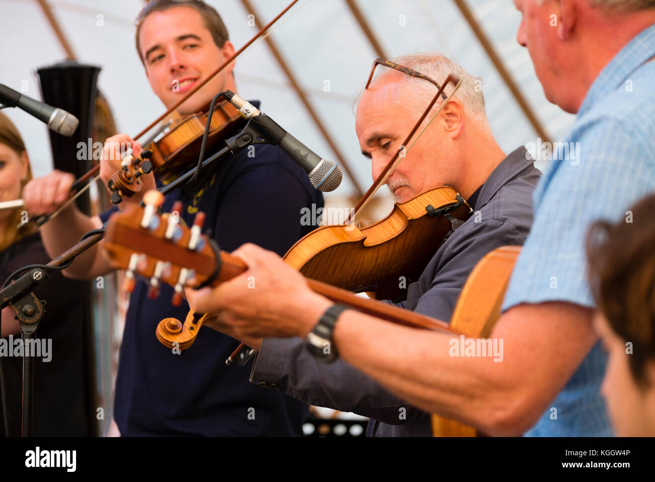 Traditional folk musicians performing at The National Eisteddfod of ...