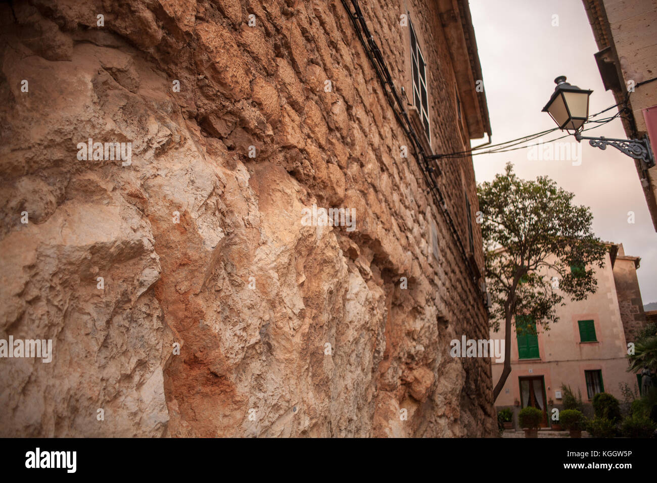 Crumbling stone on old house in mallorca hi-res stock photography and ...