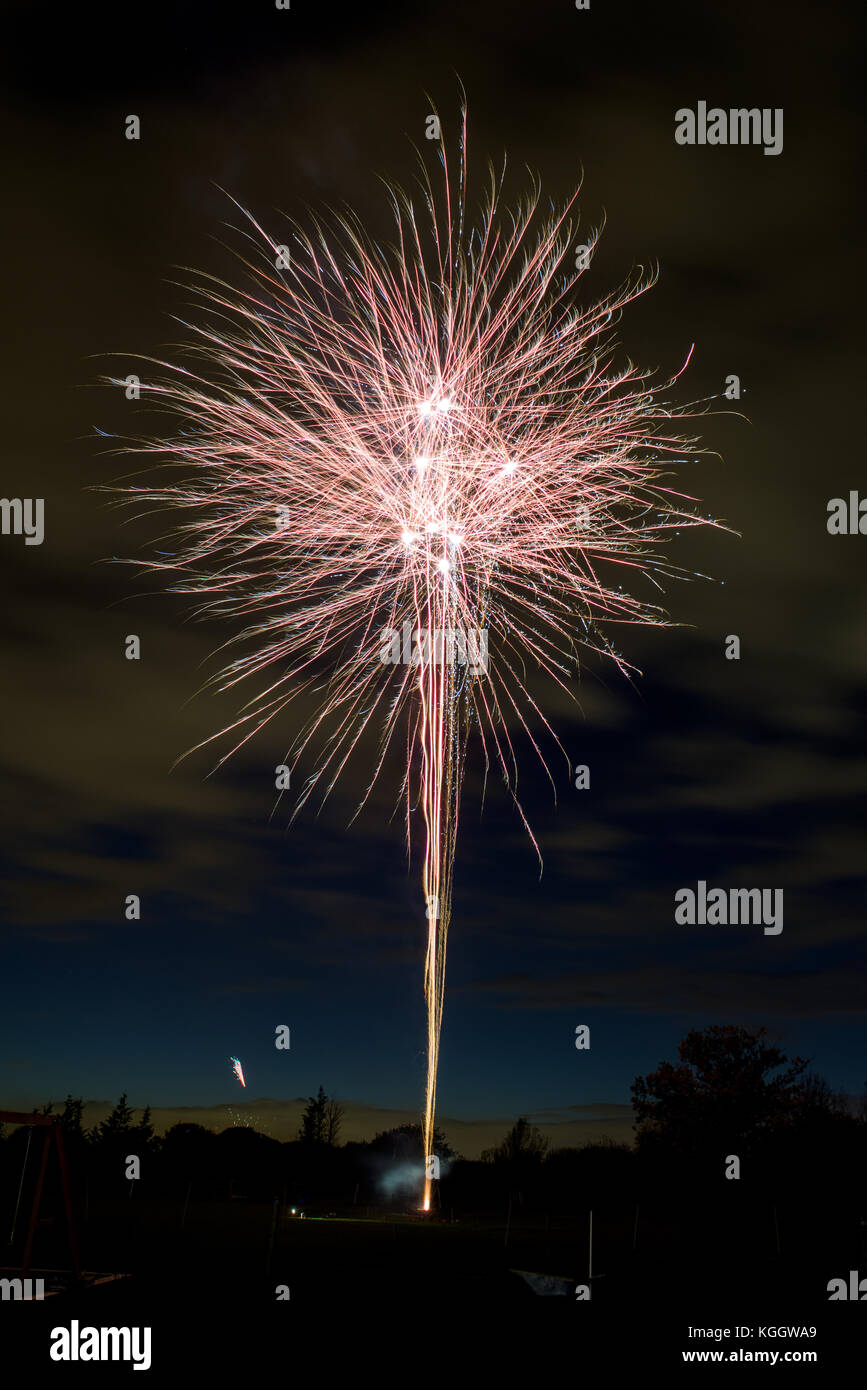Bonfire Night UK England 5th November Fireworks Rockets Stock Photo - Alamy
