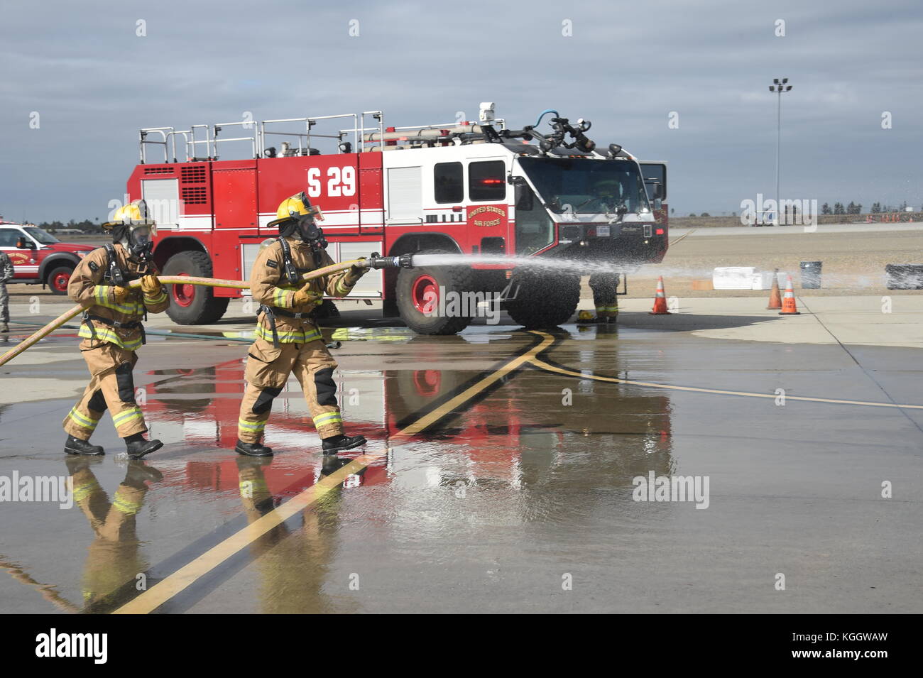 Firefighters During Training Exercise Stock Photo - Alamy