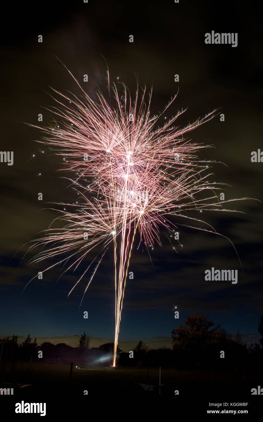 Bonfire Night UK England 5th November Fireworks Rockets Stock Photo - Alamy