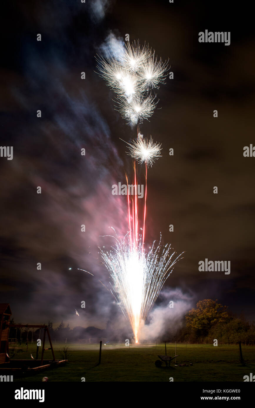 Guy fawkes fireworks back garden hi-res stock photography and images ...