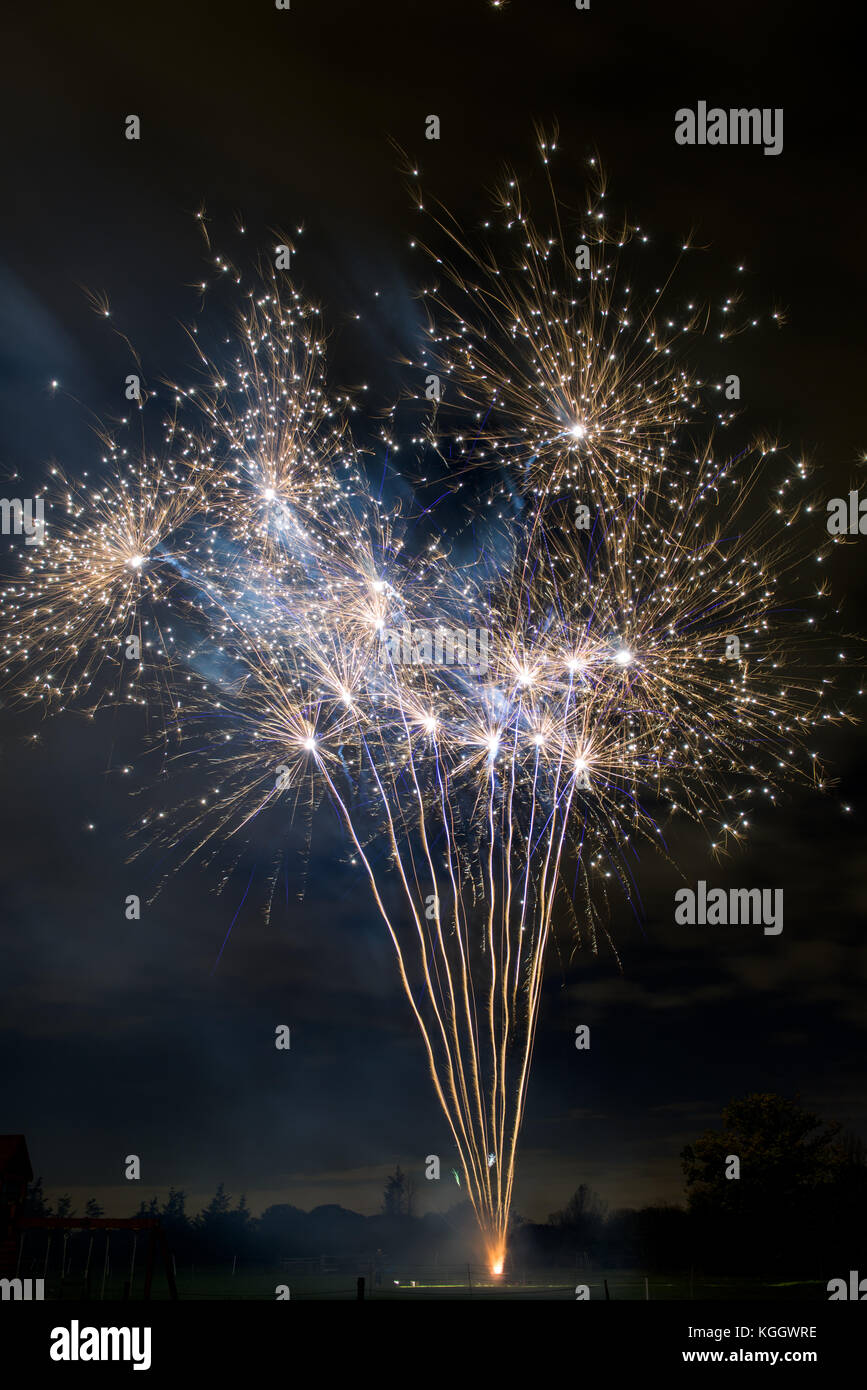 Bonfire Night UK England 5th November Fireworks Rockets Stock Photo - Alamy