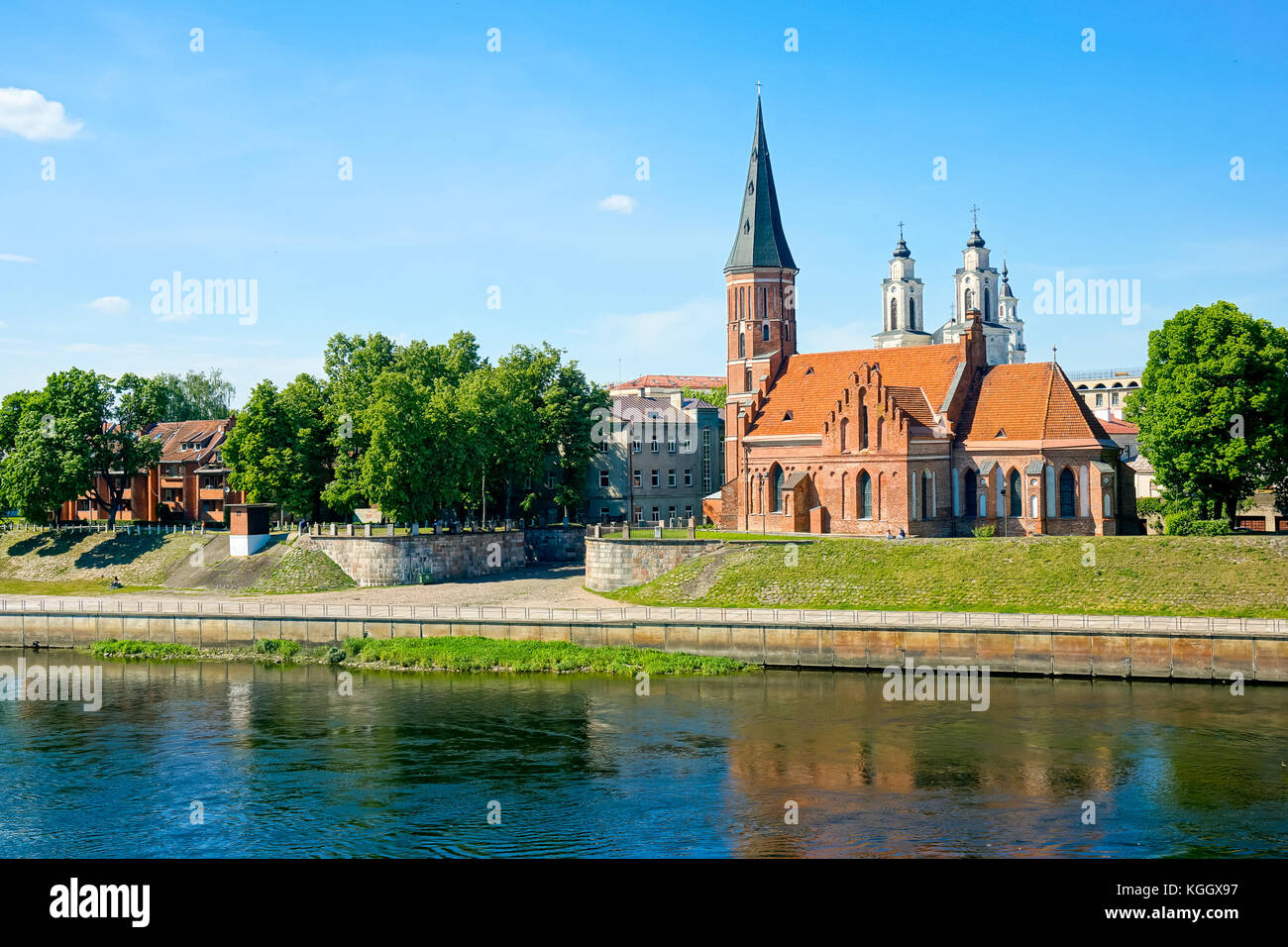 Kaunas old town day time landscape Stock Photo - Alamy