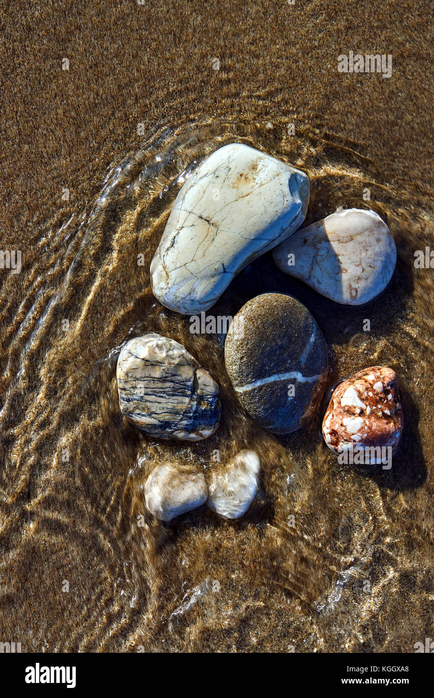 Pebble on the beach on the Greek island of Corfu Stock Photo - Alamy