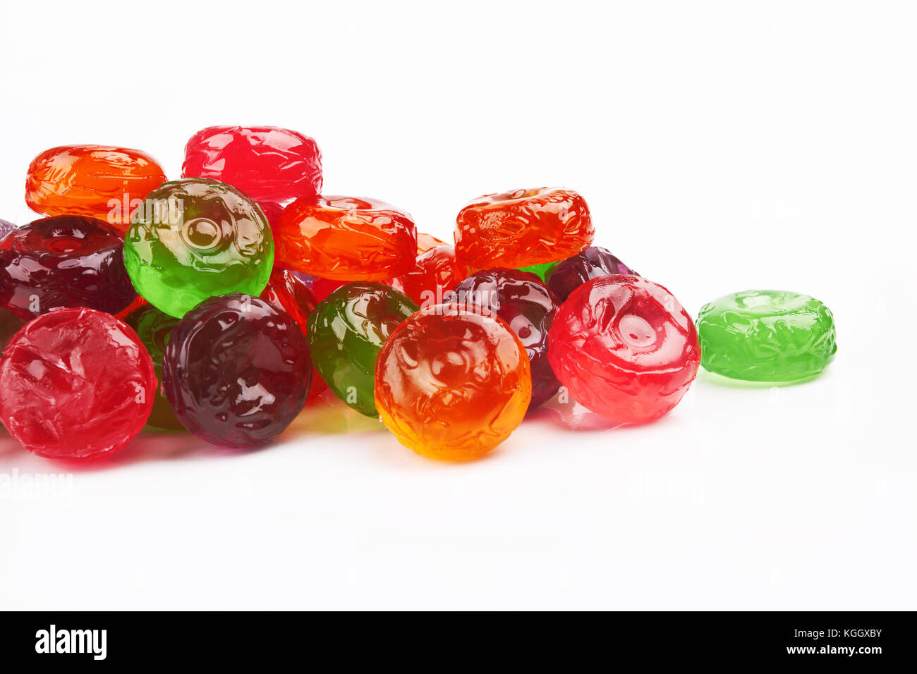 colorful candies on a white background Stock Photo - Alamy