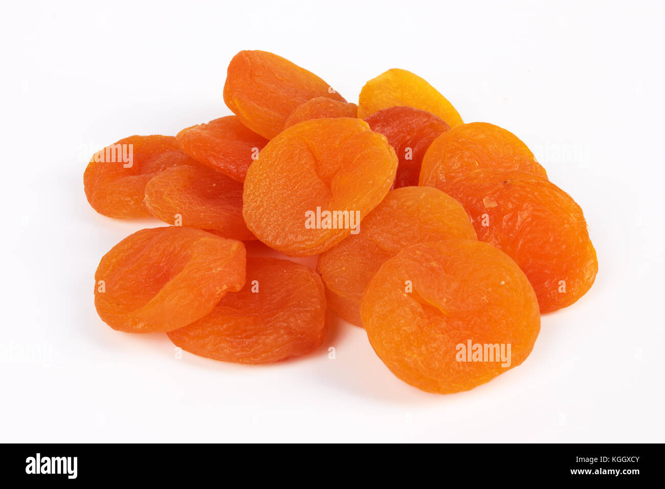 Dried apricots on a white background Stock Photo - Alamy