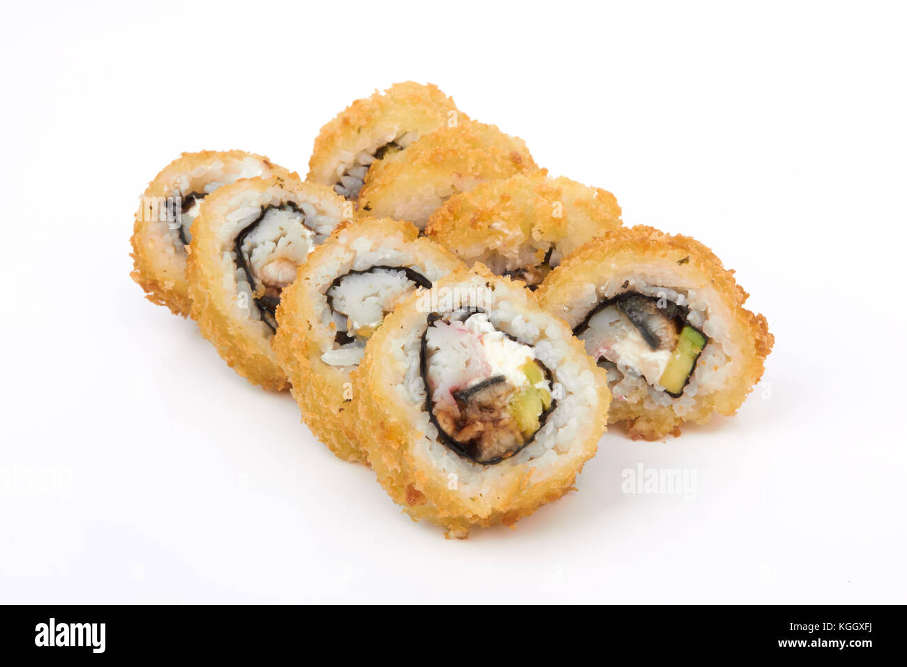 Japan sushi roll set isolated on white Stock Photo - Alamy