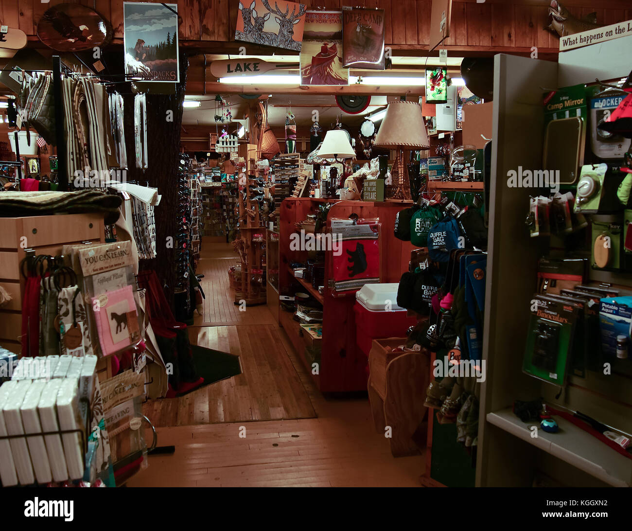 Long Lake , New York, USA. November 4, 2017. Interior of Hoss's Country ...