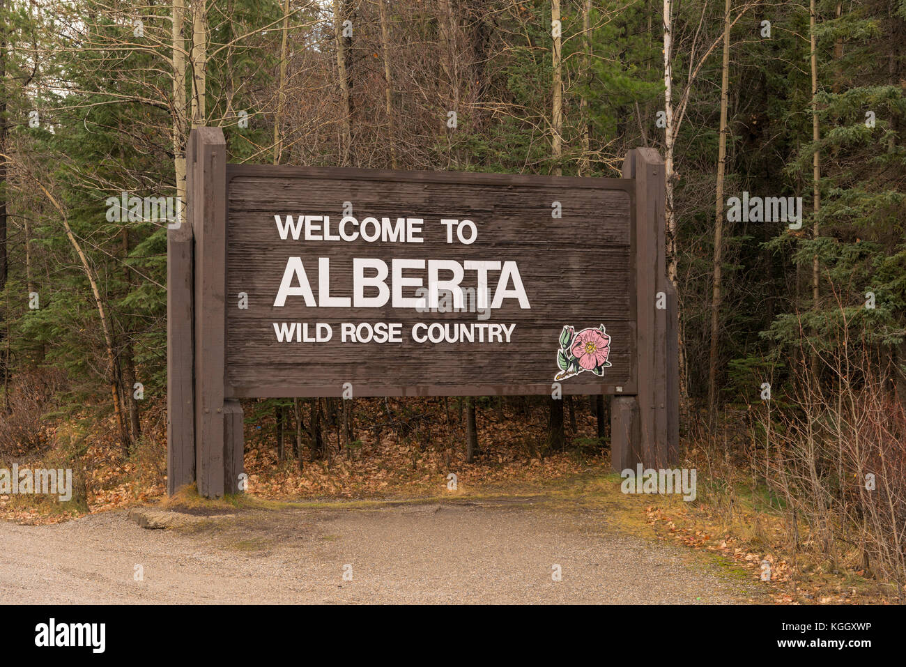 Welcome to Alberta sign Stock Photo - Alamy