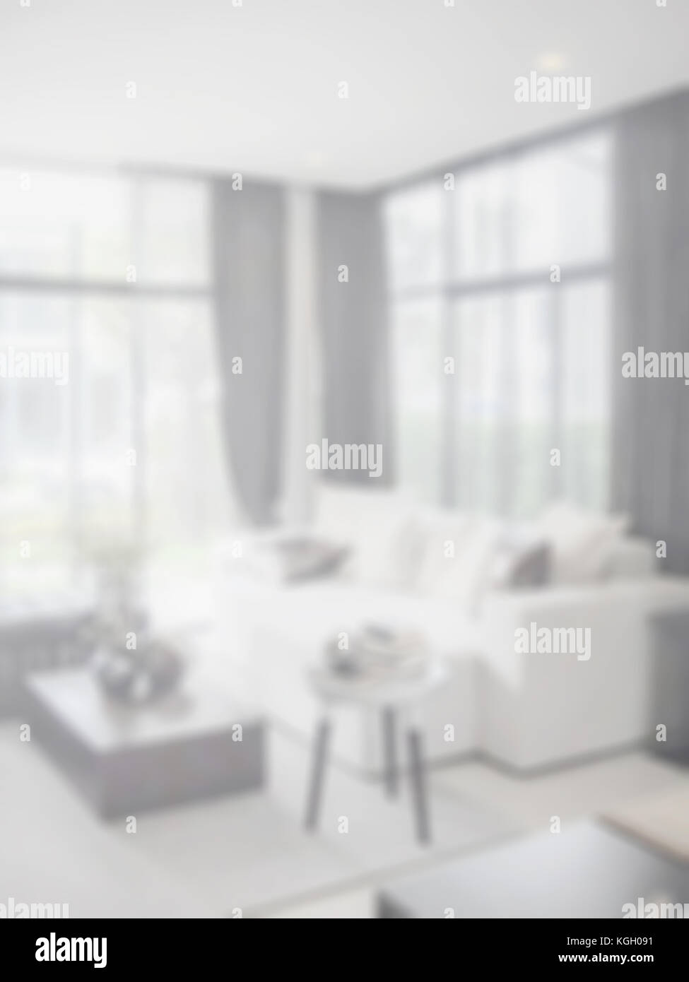 Defocus living room interior background Stock Photo - Alamy