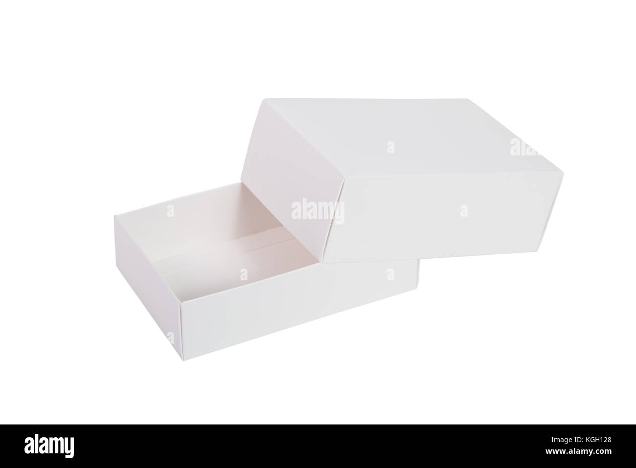 White box with lid for product packaging mockup on white background ...
