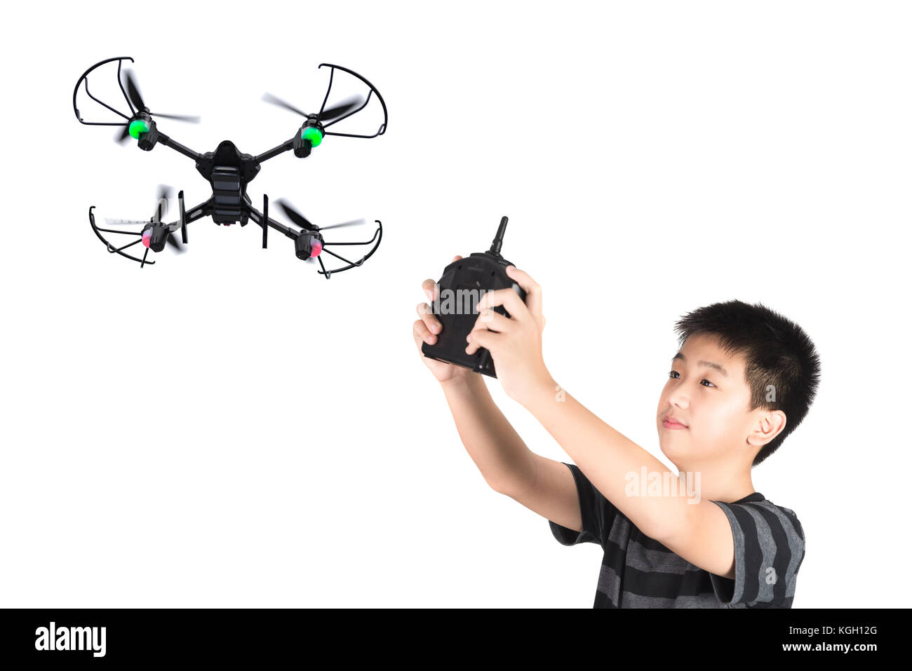Boy operating model airplane hi-res stock photography and images - Alamy