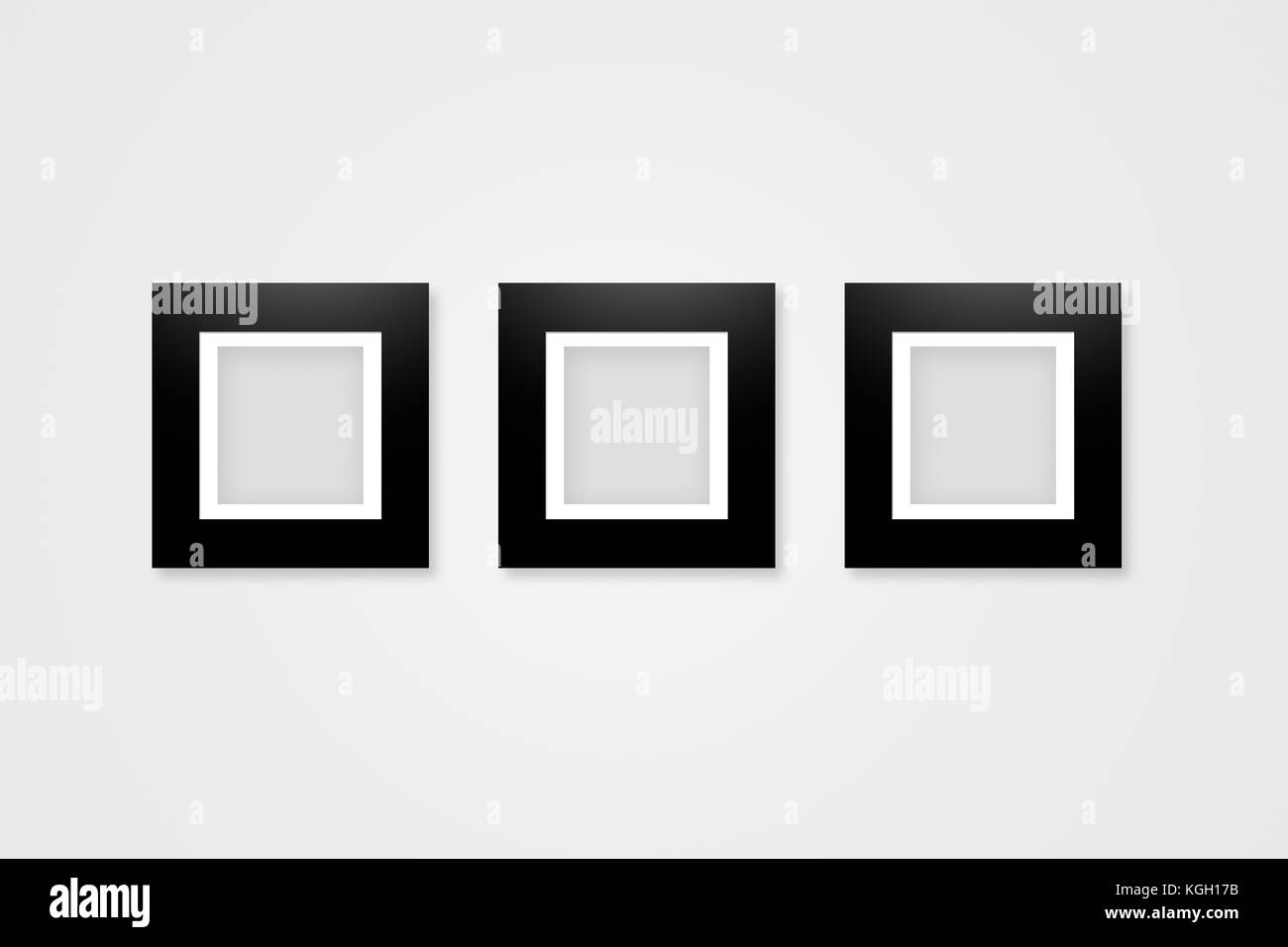 Rectangular black realistic picture and photograph frame with copy ...