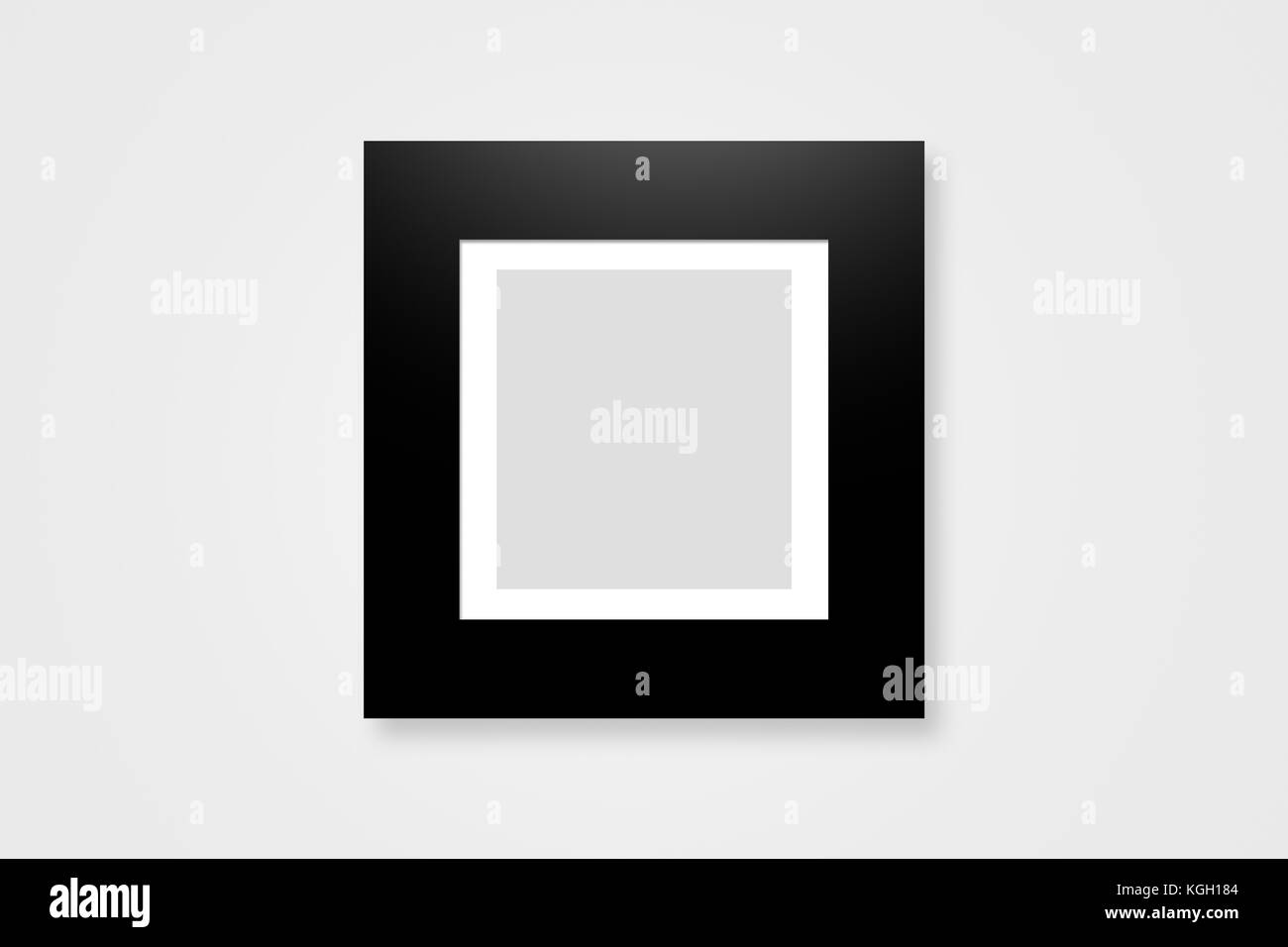 Rectangular black realistic picture and photograph frame with copy ...