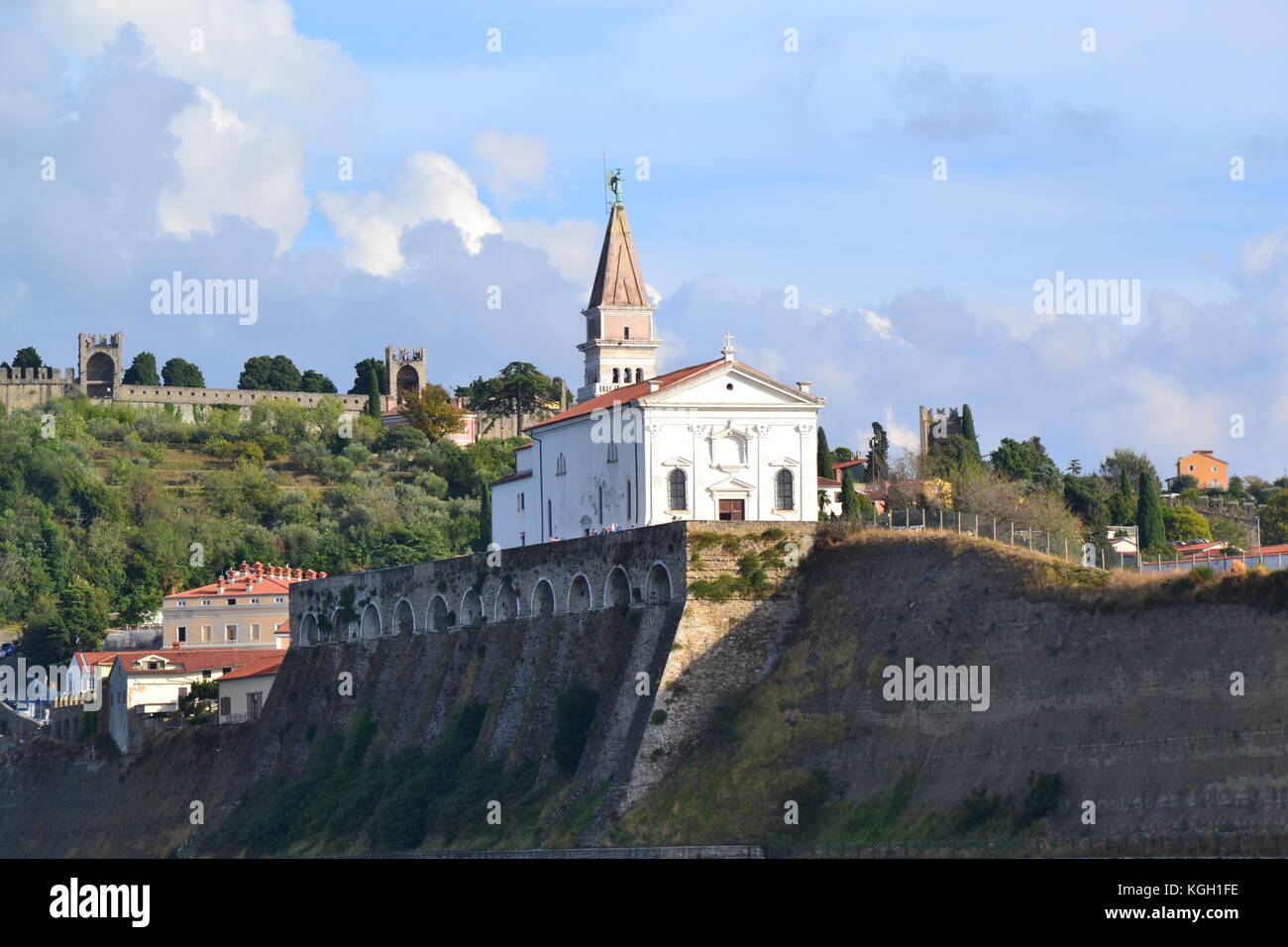piran slovenia koper venice tartini church Stock Photo - Alamy