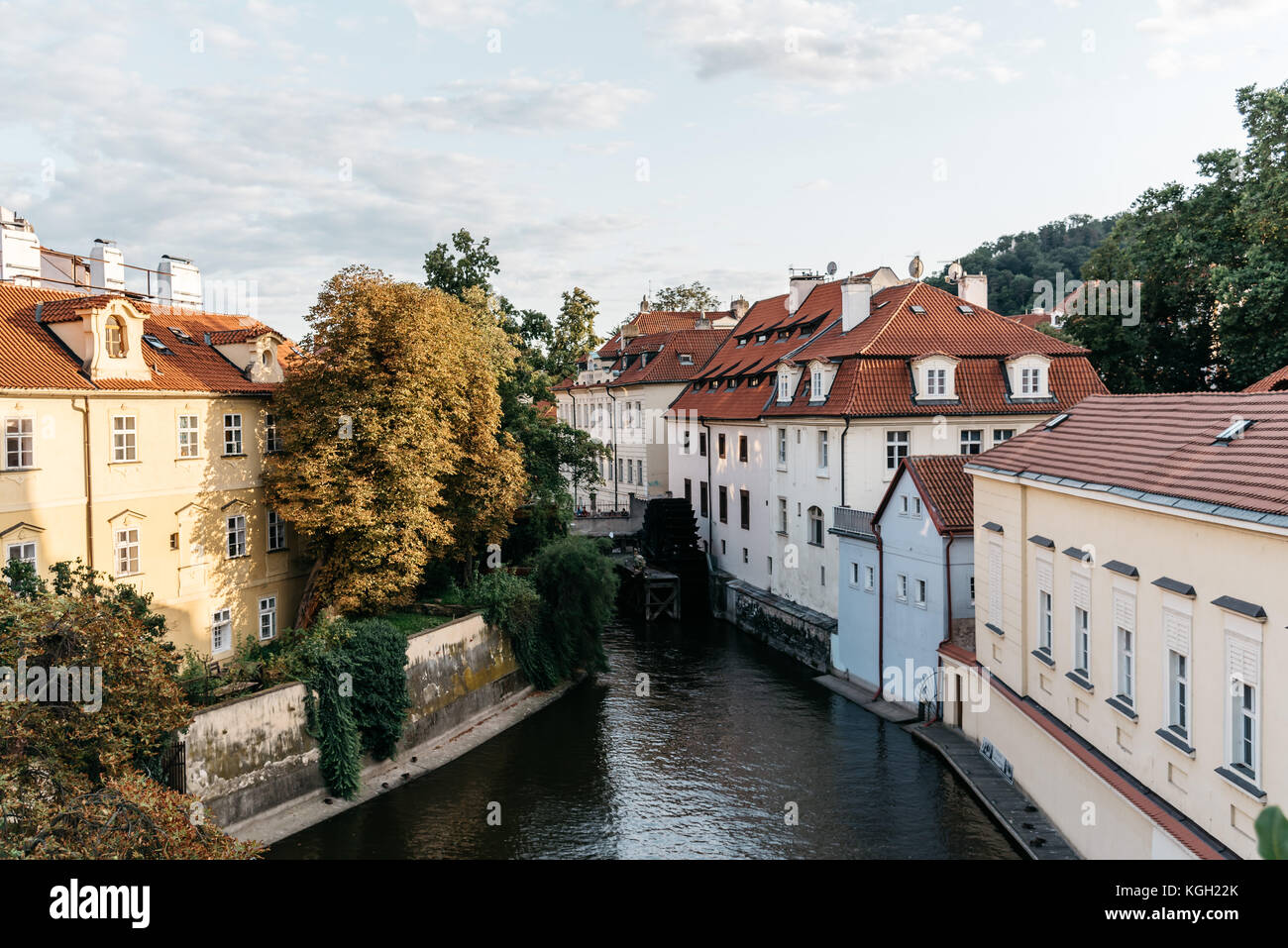 Kampa island in Prague at sunset Stock Photo - Alamy