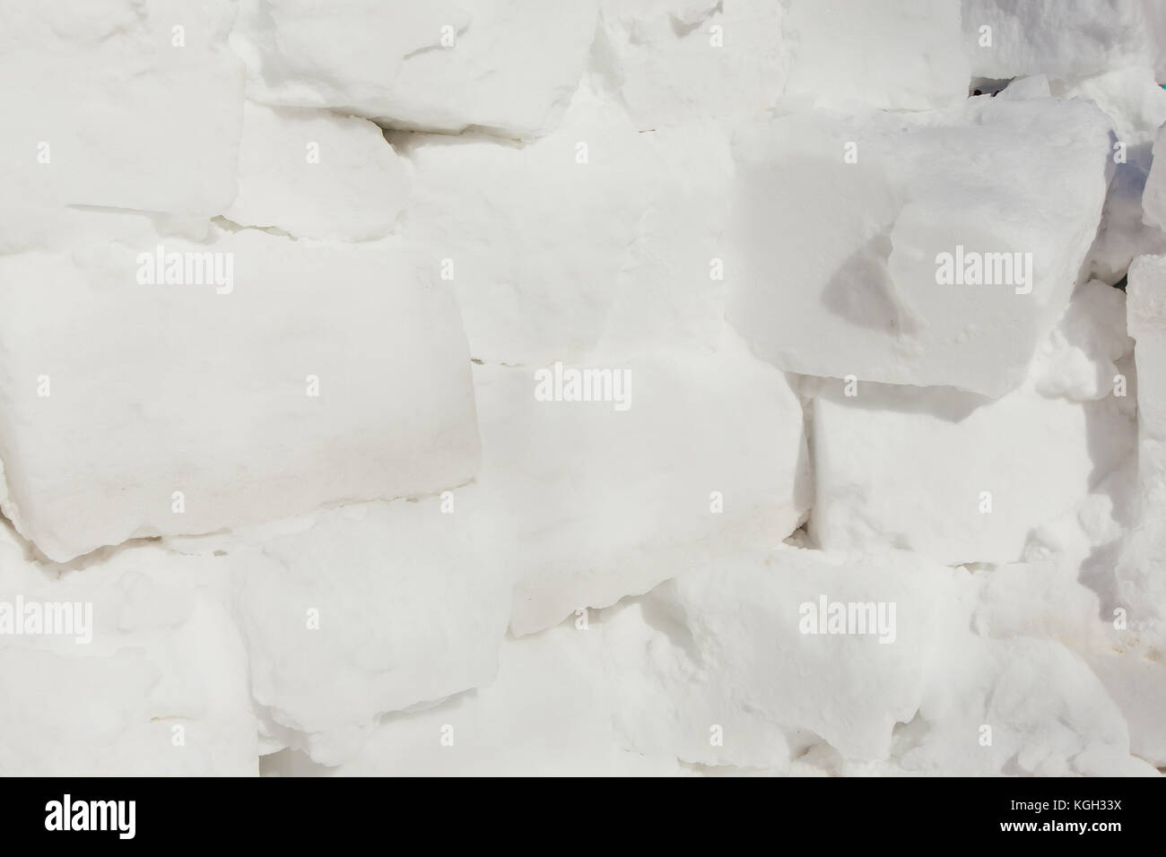 Blocks of snow shaped into cubes Stock Photo - Alamy