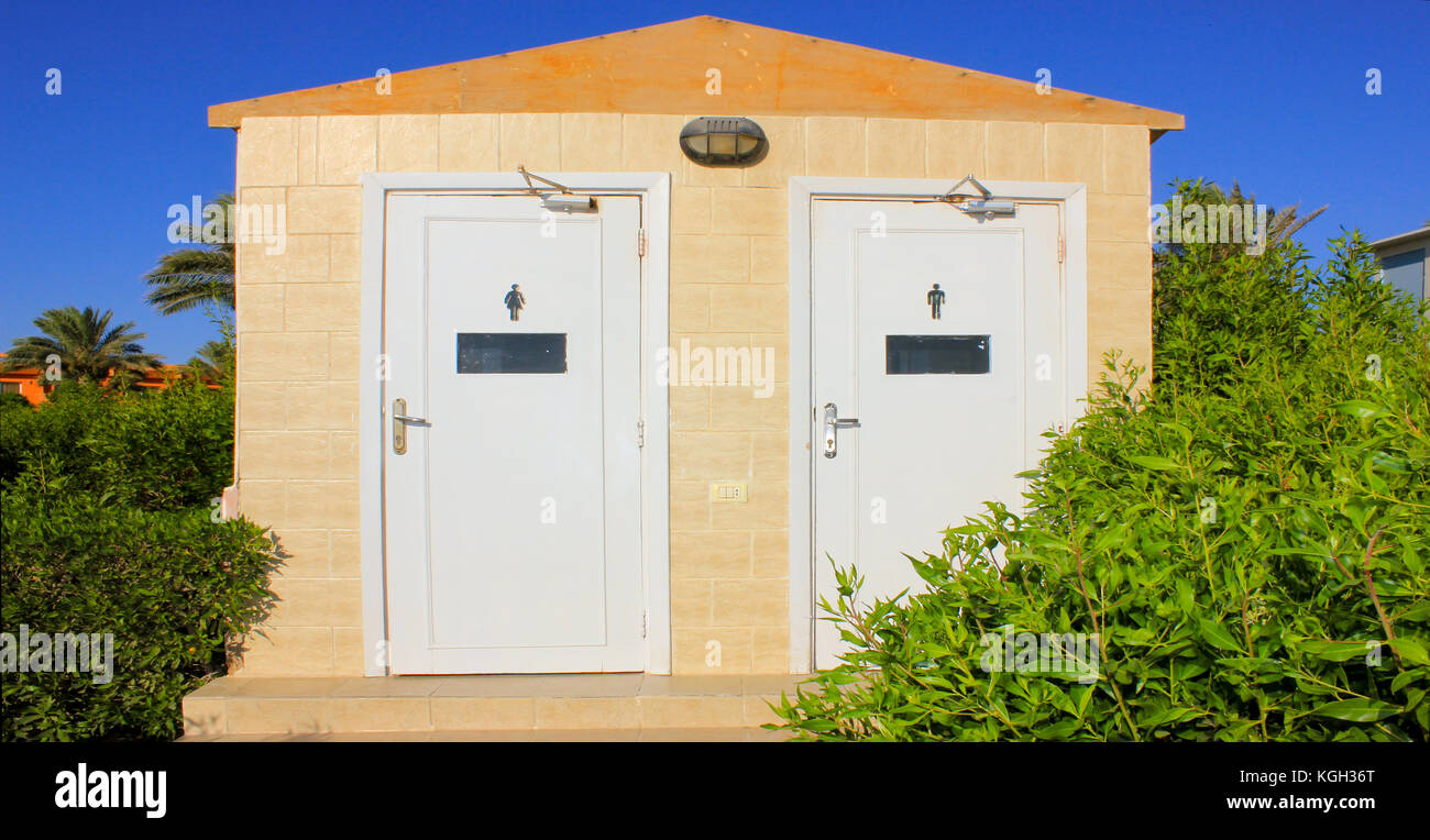 Separate toilet on the beach Stock Photo - Alamy
