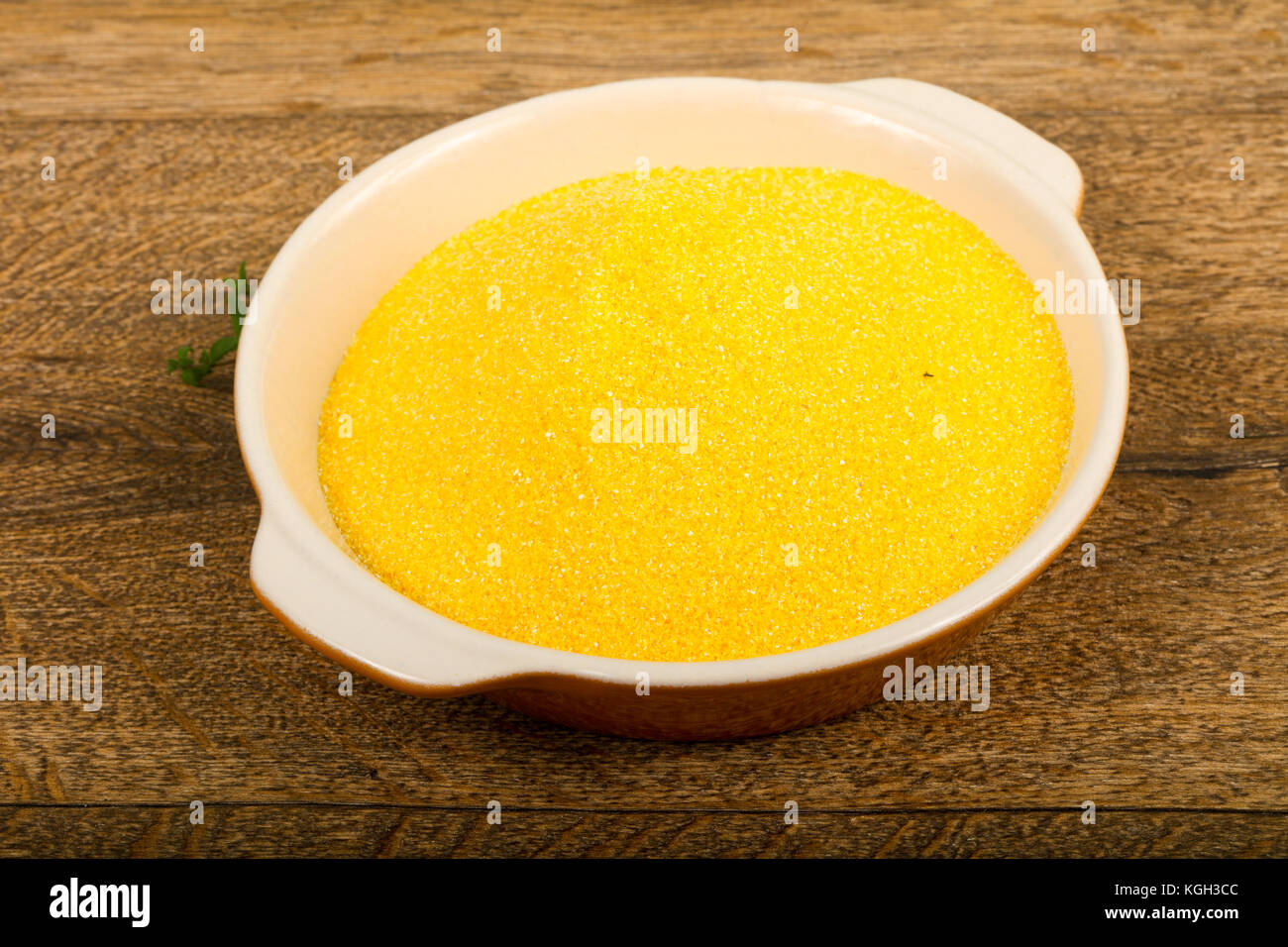 Raw polenta ready for cooking Stock Photo - Alamy