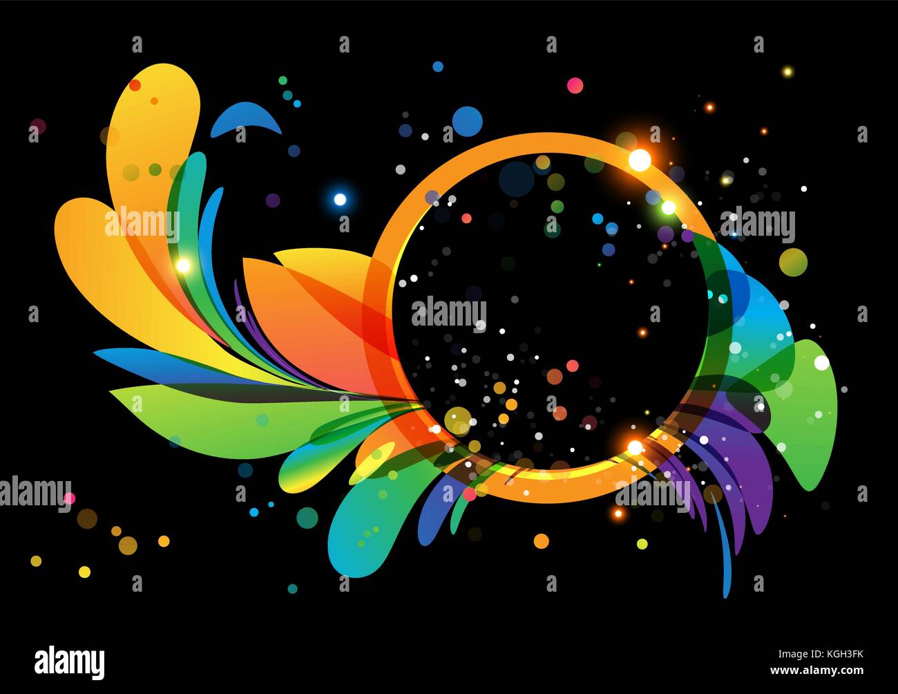 Black ring glow dark Stock Vector Images - Alamy