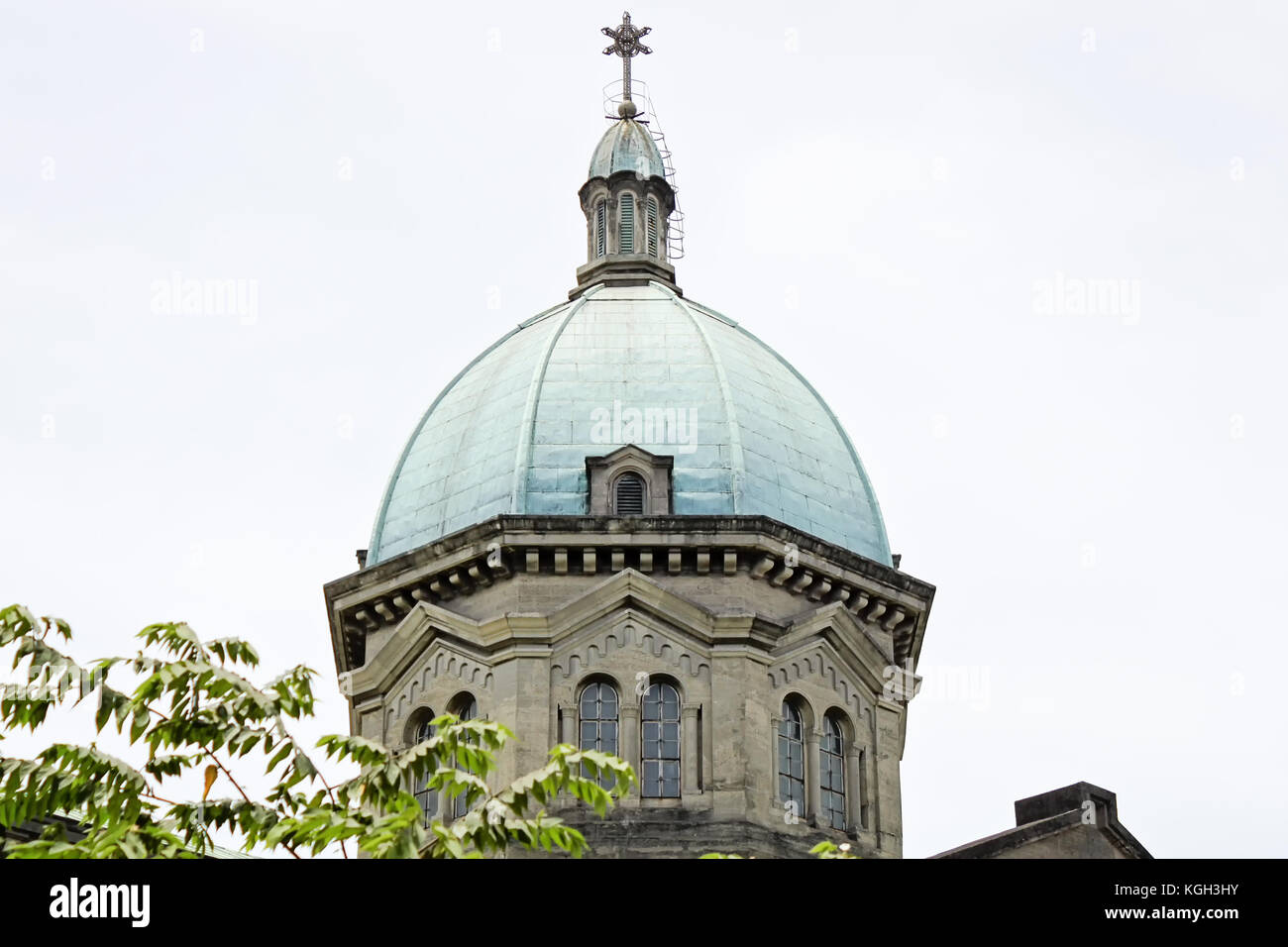 Dome of Manila Cathedral, close-up of Roman Catholic basilica located at Plaza de Roma in the ...