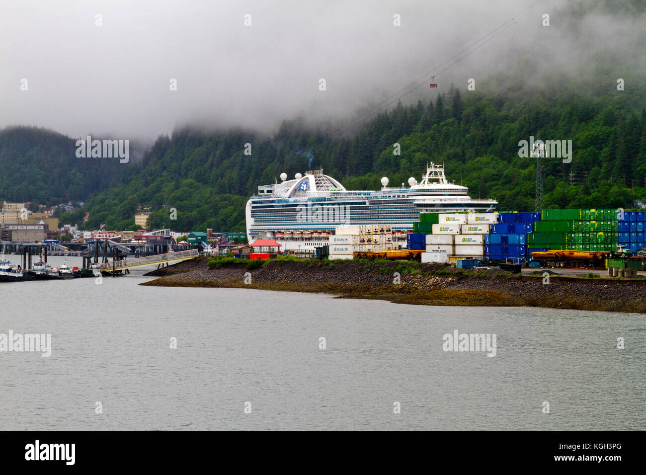 The cruise ship Ruby Princess docked in Juneau, Alaska Stock Photo - Alamy