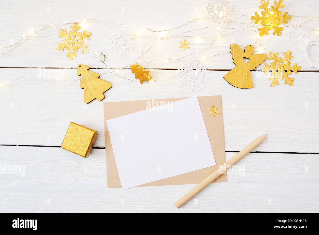 Christmas background with place for your text and golden christmas tree ...