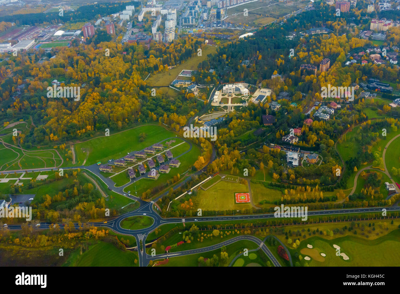 Aerial view of country side Stock Photo - Alamy