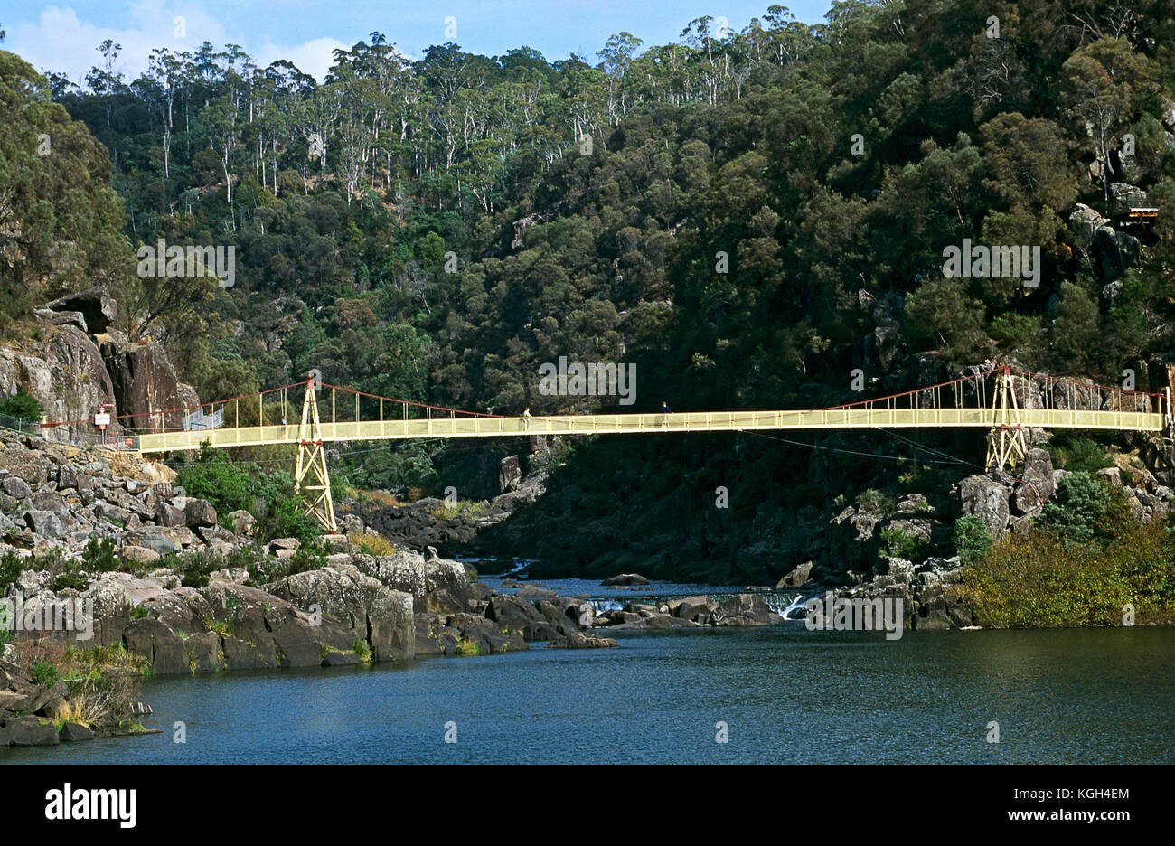 Alexandra Suspension Bridge (1940), at Cataract Gorge, over the South ...