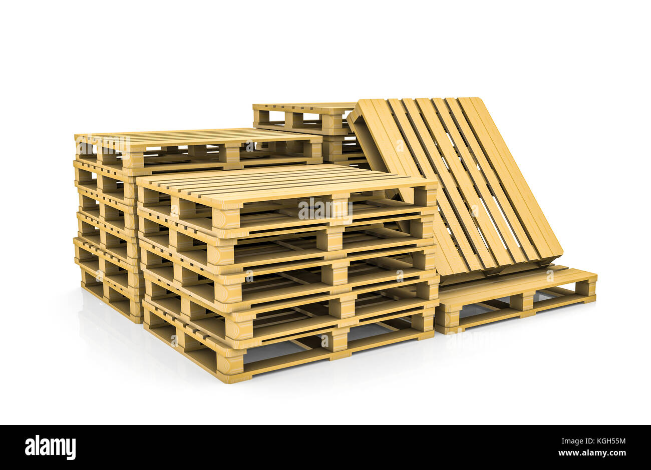 Euro palette stack Stock Photo - Alamy
