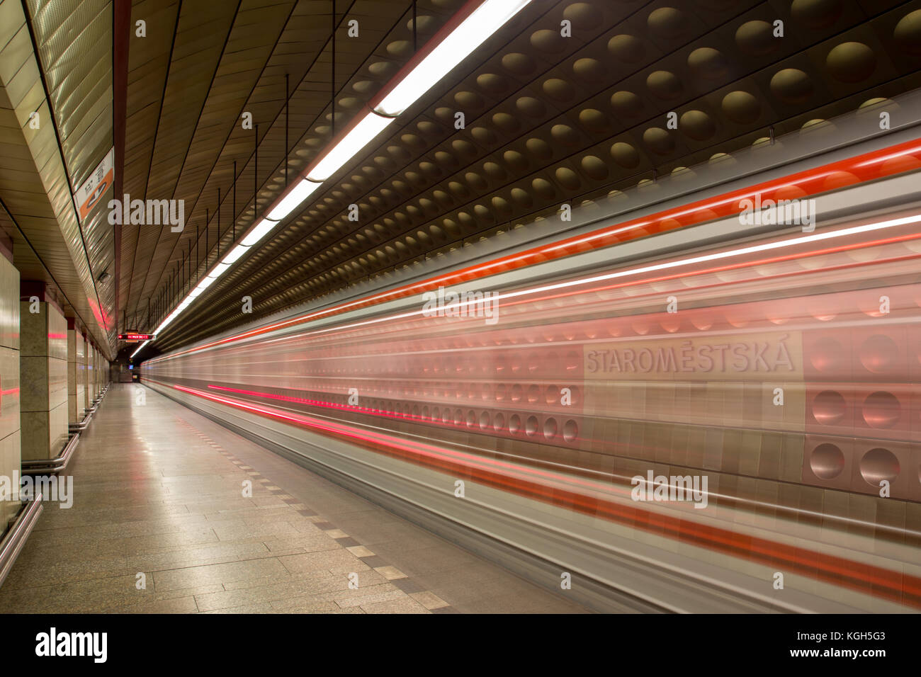 Metro Station in Prague Stock Photo - Alamy