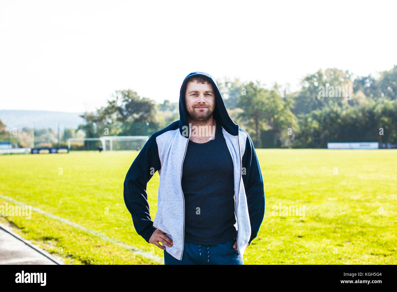 Portrait of sportsman Stock Photo - Alamy