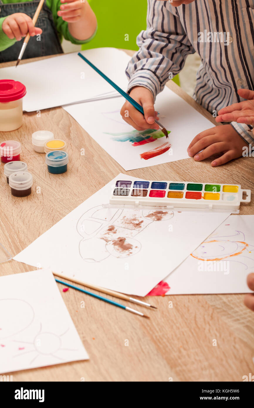 Children are painting Stock Photo - Alamy
