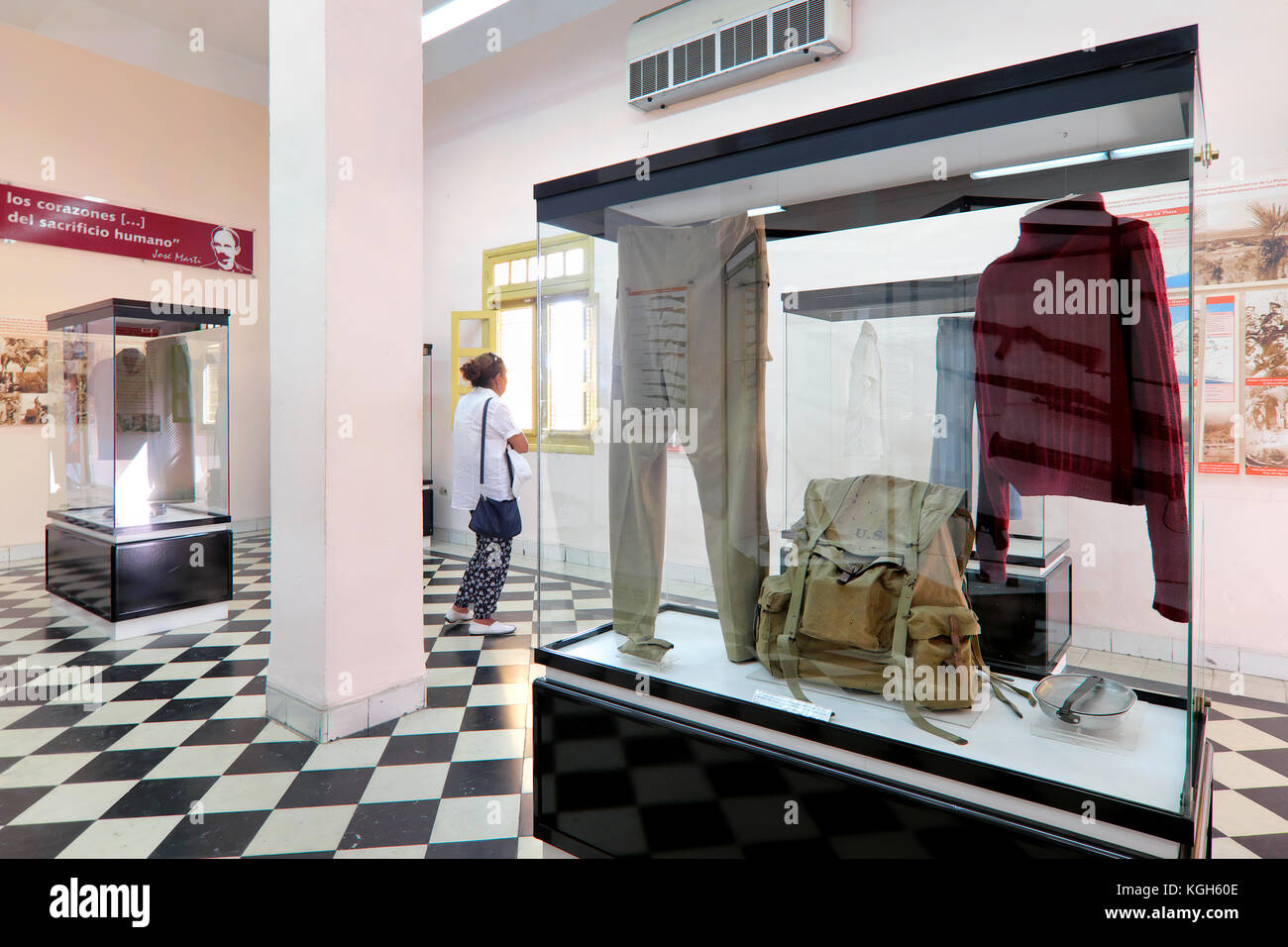 Fidel Castro's military backpack on display in the 26 de Julio Museum ...